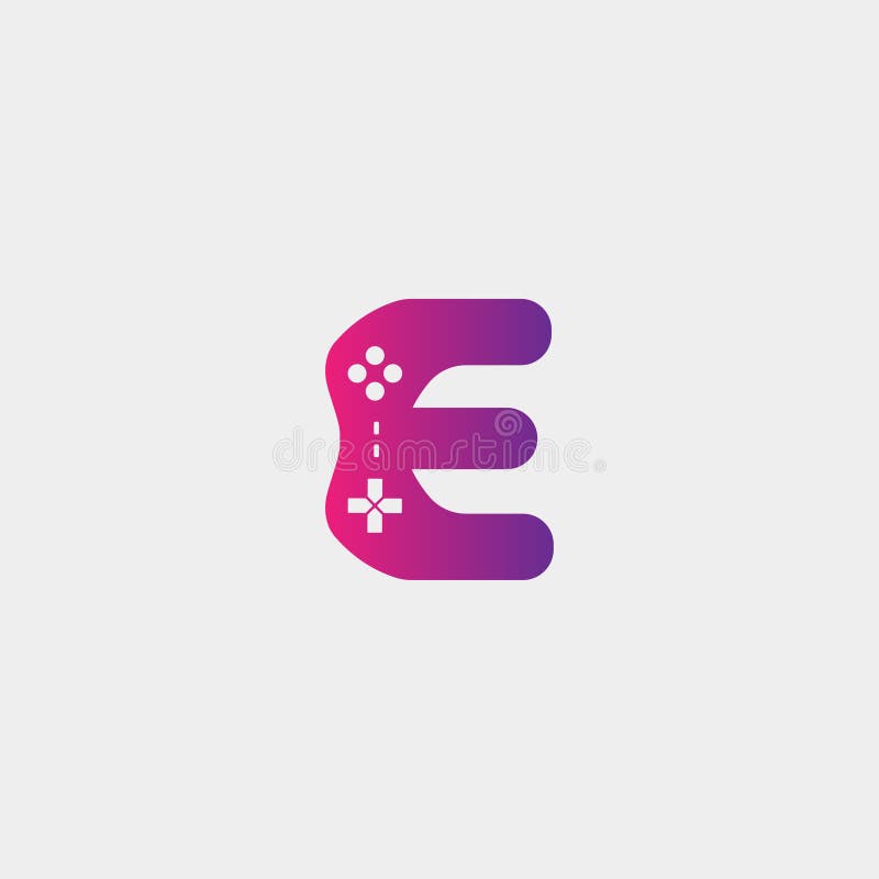 Letter E Game Logo Design Template Vector Illustration,gamepad Icon ...
