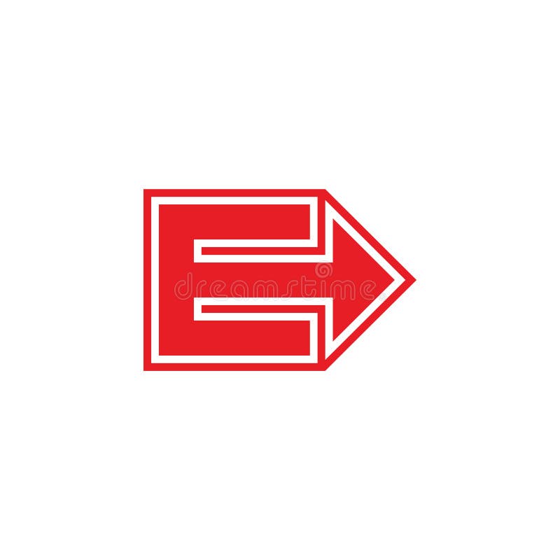 Letter E Geometric Arrow Logo Vector Stock Vector - Illustration of ...