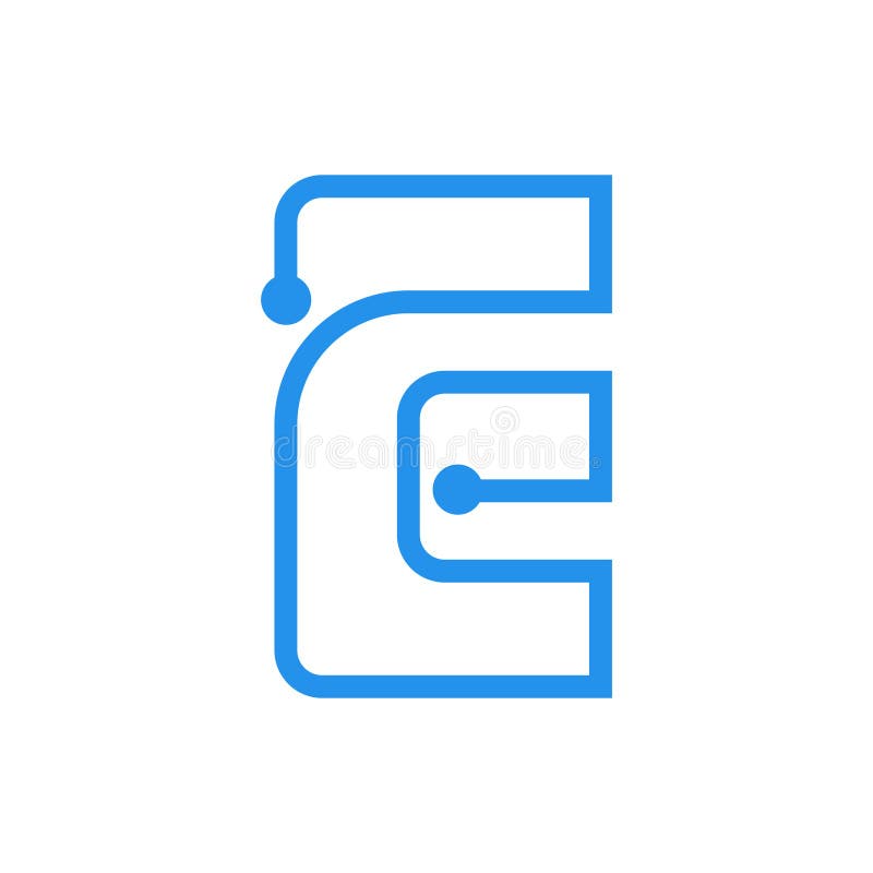 Letter E Gradient Technology Logo Stock Vector - Illustration of tech ...