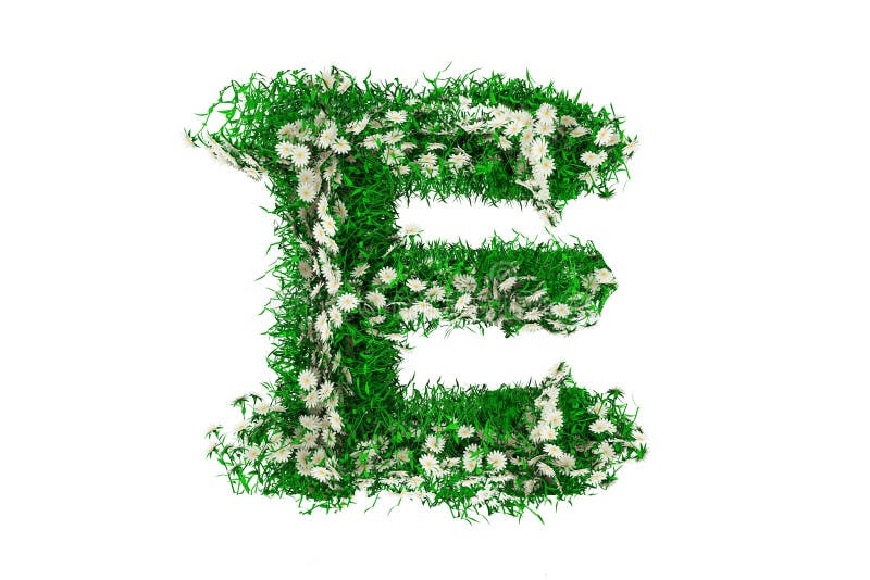 Green Letter E Grass 3d Rendering Stock Illustrations – 31 Green Letter ...