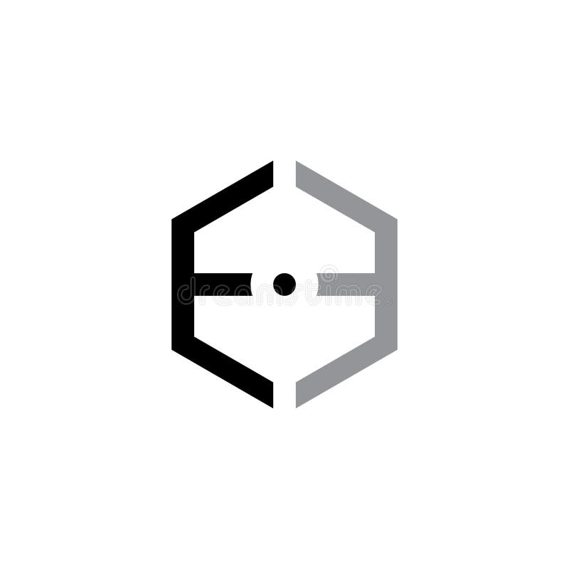 Letter e hexagon logo icon stock vector. Illustration of creative ...