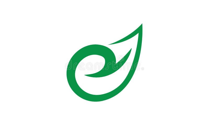 Letter E leaf logo stock vector. Illustration of abstract - 248589246