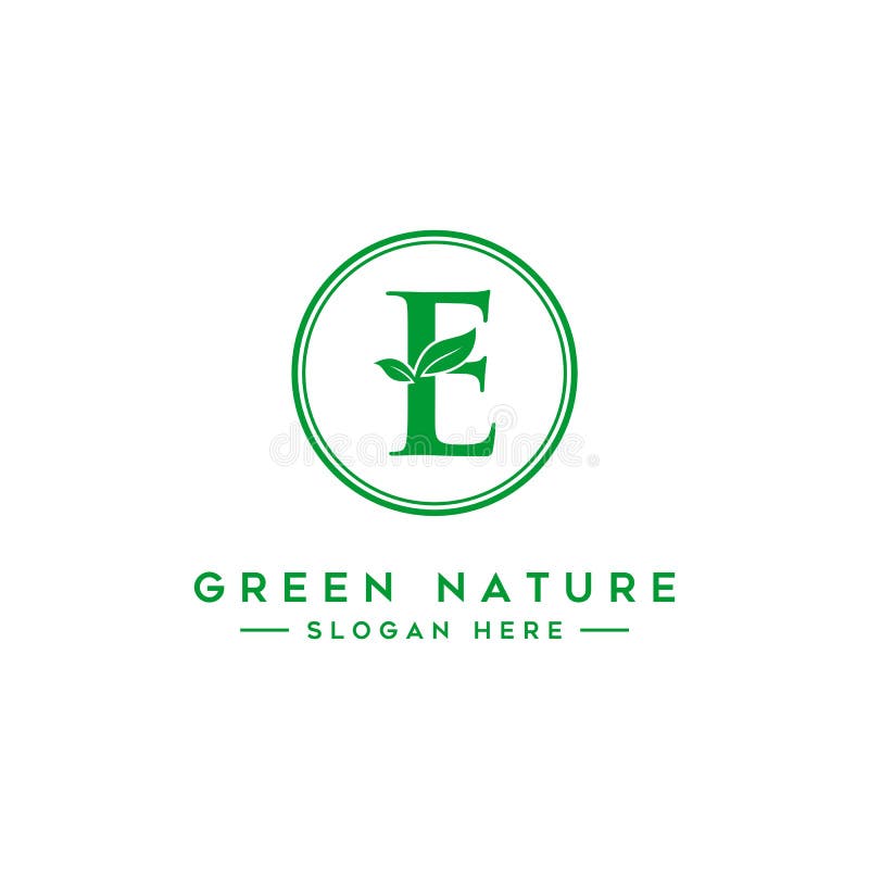 Letter E Leaf Logo Natural Logos Stock Illustrations – 41 Letter E Leaf ...