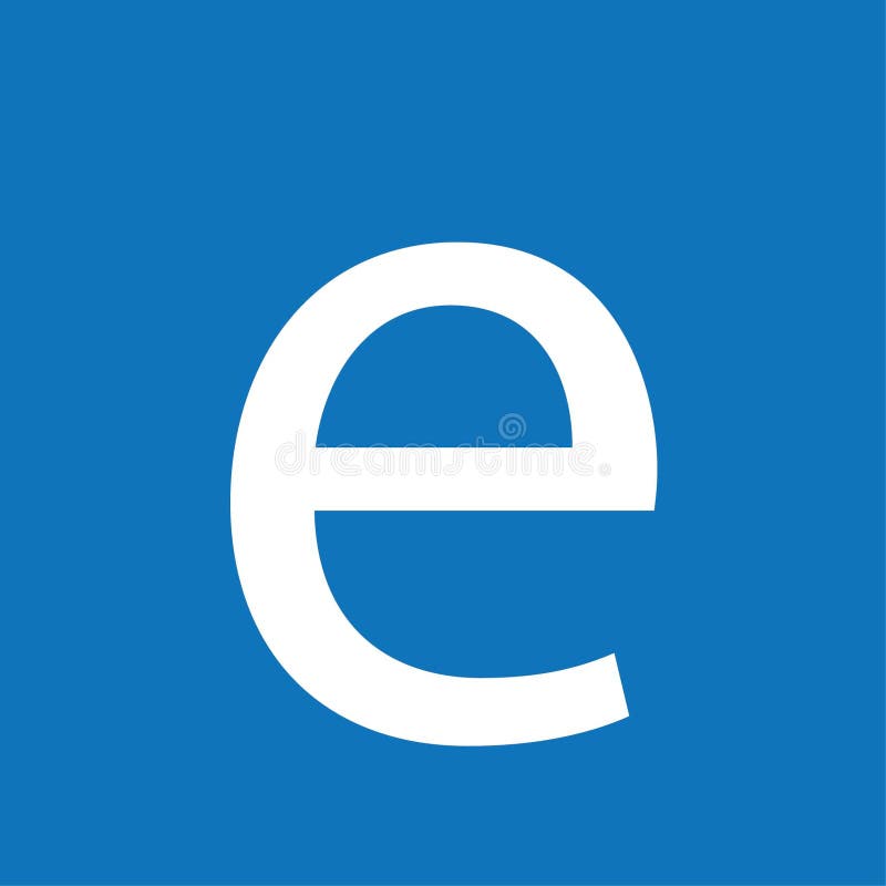 E Letter on Blue Background Stock Illustration - Illustration of ...