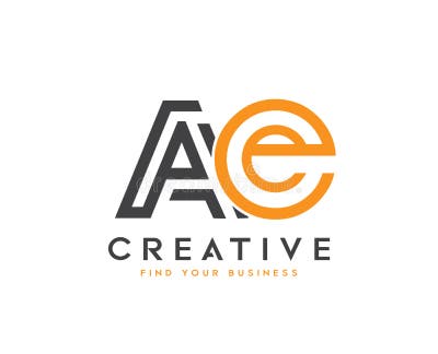 Letter a E Line Art Vector Logo Design Stock Illustration ...