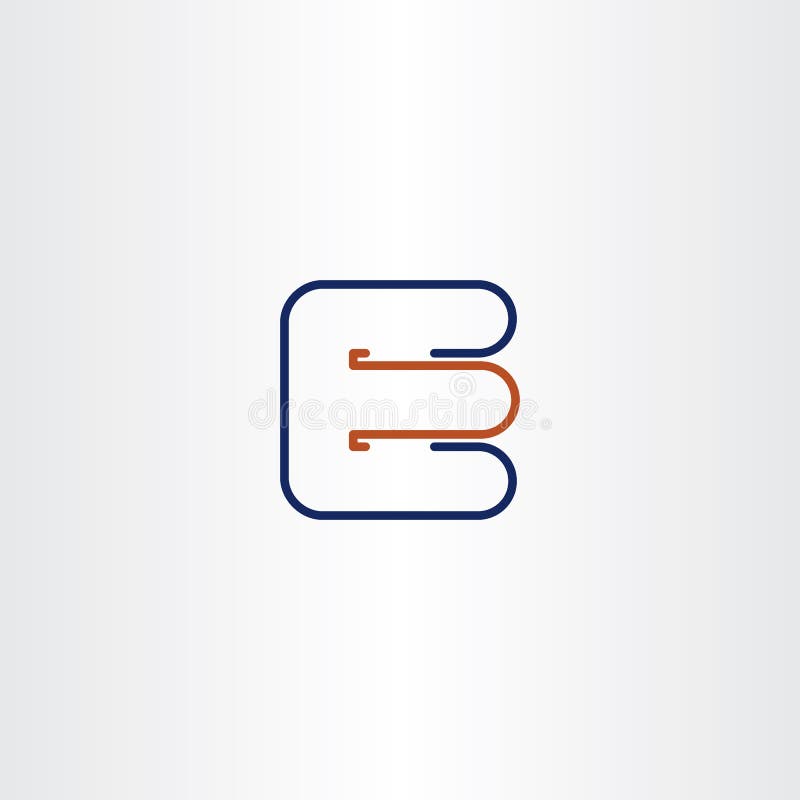 Letter E Line Logo Icon Design Symbol Sign Stock Vector - Illustration ...