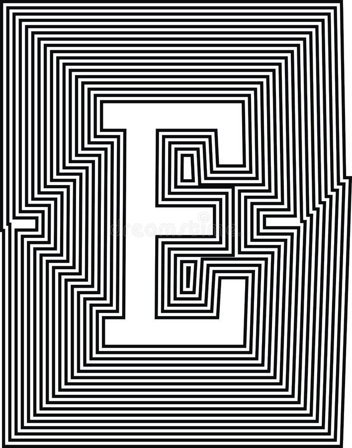 Letter E Line Logo Icon Design Stock Vector - Illustration of template ...