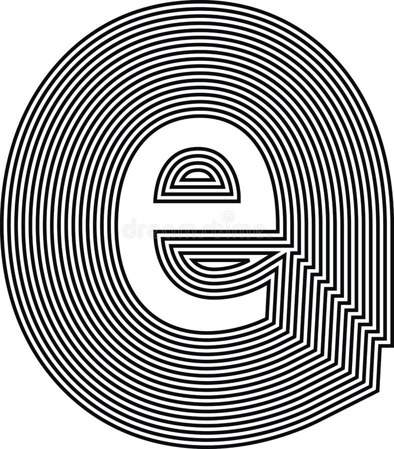 Letter E Line Logo Icon Design Stock Vector - Illustration of graphic ...