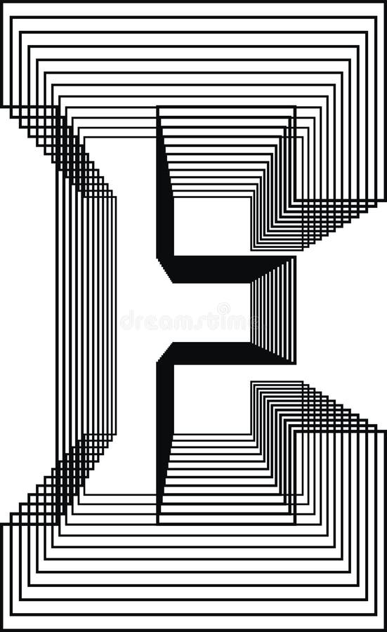 Letter E Line Logo Icon Design Stock Vector - Illustration of graphic ...