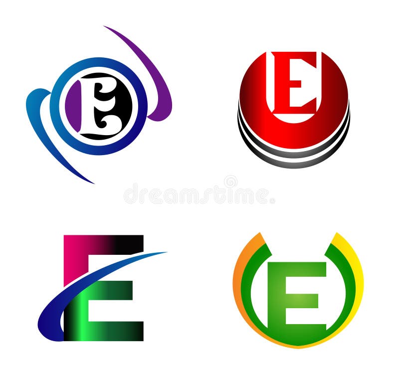 Letter E Logo Design Template Letter E Icon Stock Vector - Illustration ...