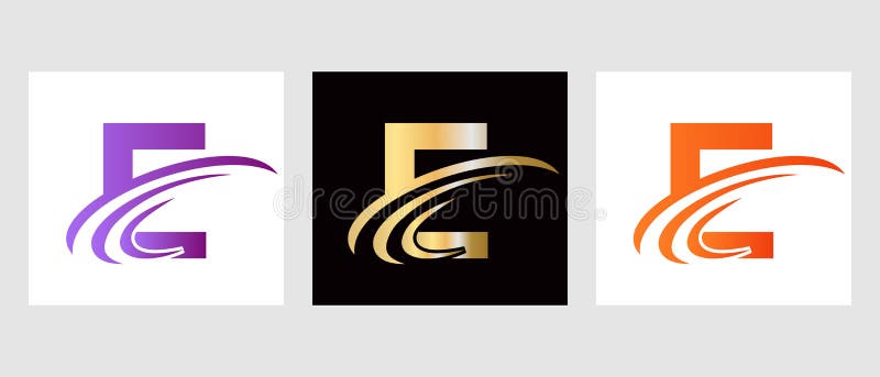 Letter E Logo Design Template. Monogram E Letter Logotype Symbol Stock ...