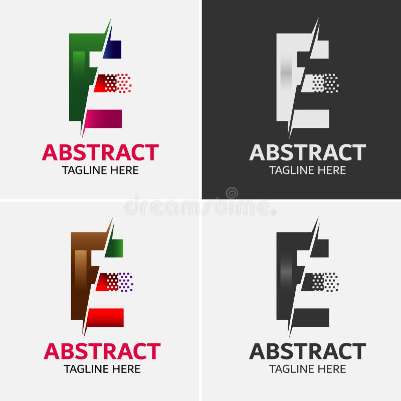 Letter E Logo Icon Design Template Elements Stock Vector - Illustration ...