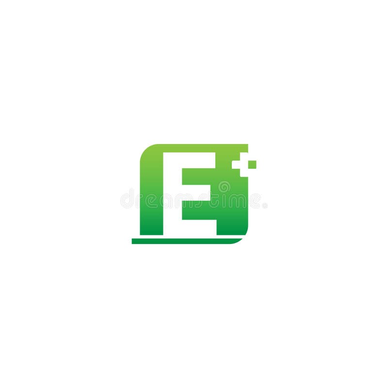 Letter E Logo Icon with Medical Cross Design Stock Vector ...
