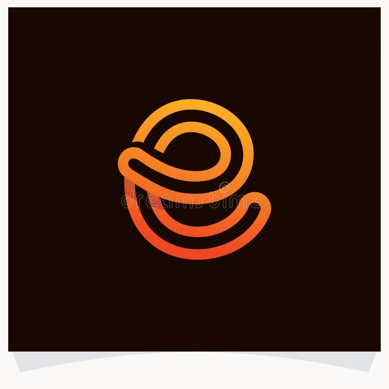 Letter E Logo Rounded Line Style. Logo Designs Template Stock Vector ...