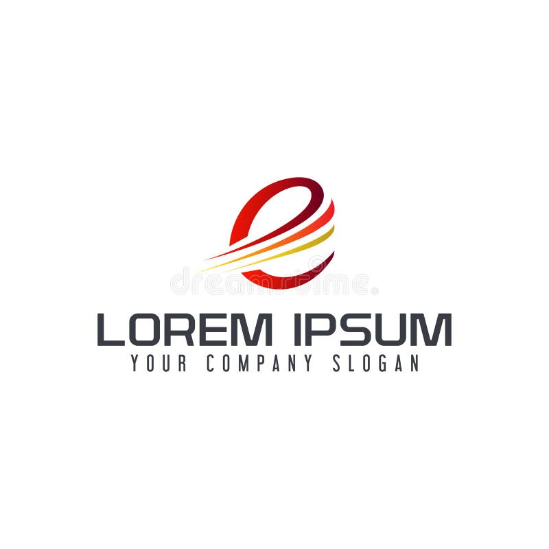 Letter E Logo. Tech Design Concept Template Stock Vector - Illustration ...