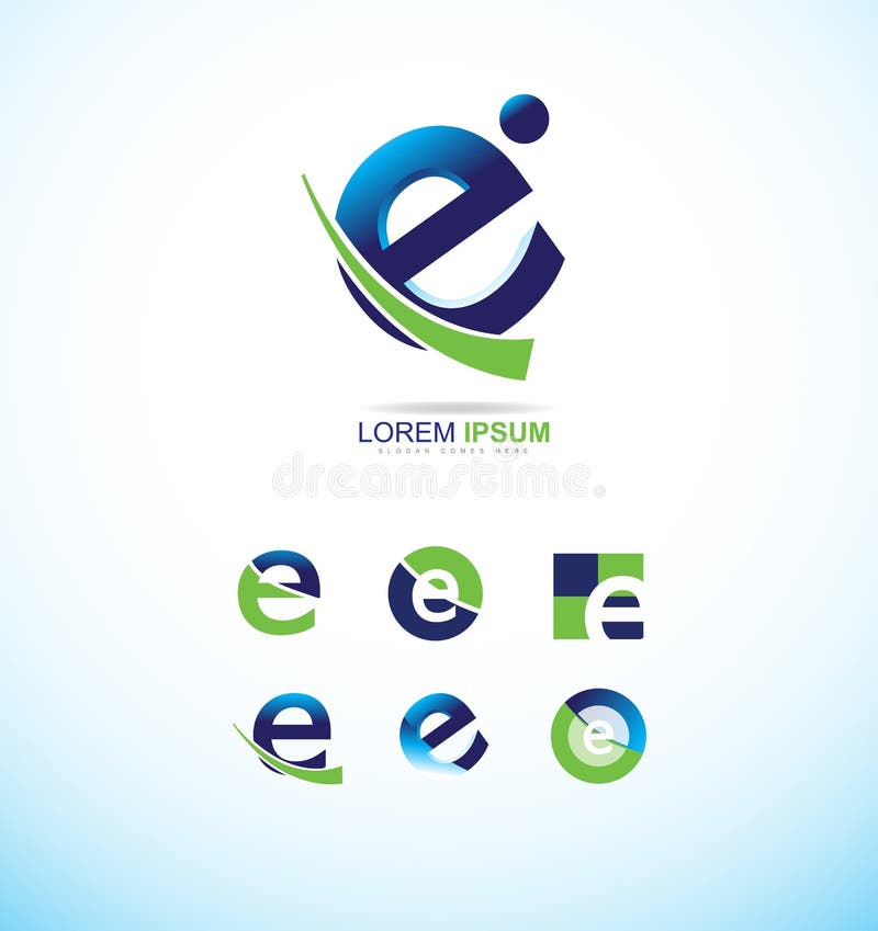 Letter e logo stock vector. Illustration of sign, silhouette - 65029236