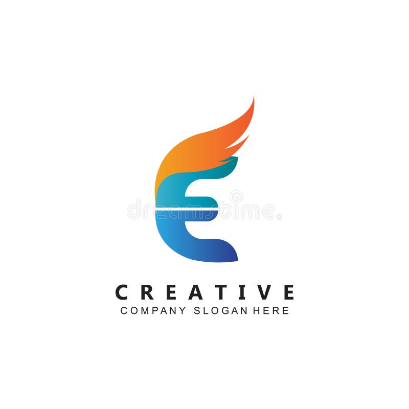 Letter E Logo Vector with Gradient Color, Icon Concept Stock Vector ...