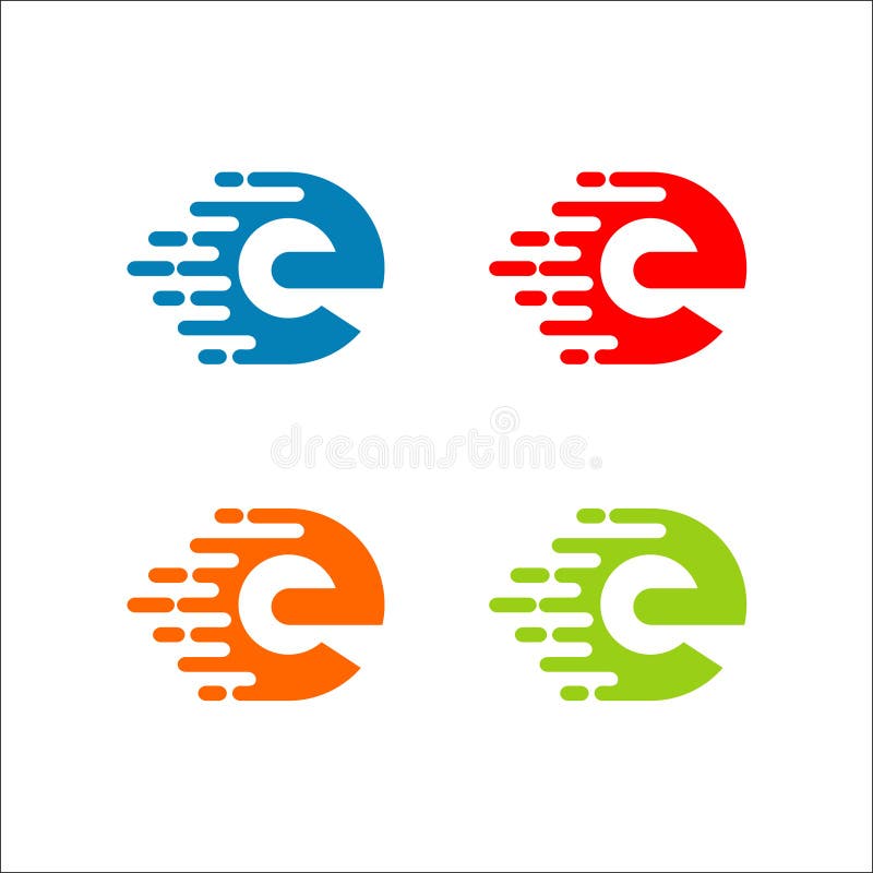 E Letter Logo Icon Design Template Elements Stock Vector - Illustration ...
