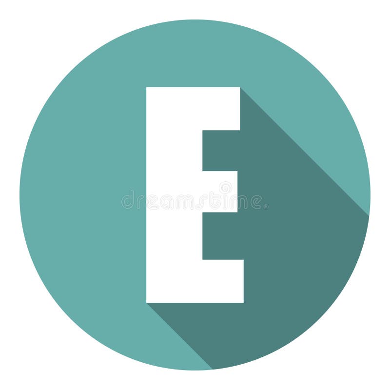 Letter E with a Long Shadow. Vector Illustration EPS10 Stock ...