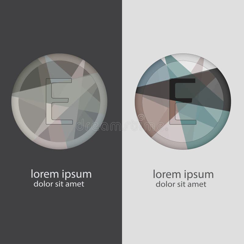 Letter E with Multiple Color Combinations Stock Vector - Illustration ...