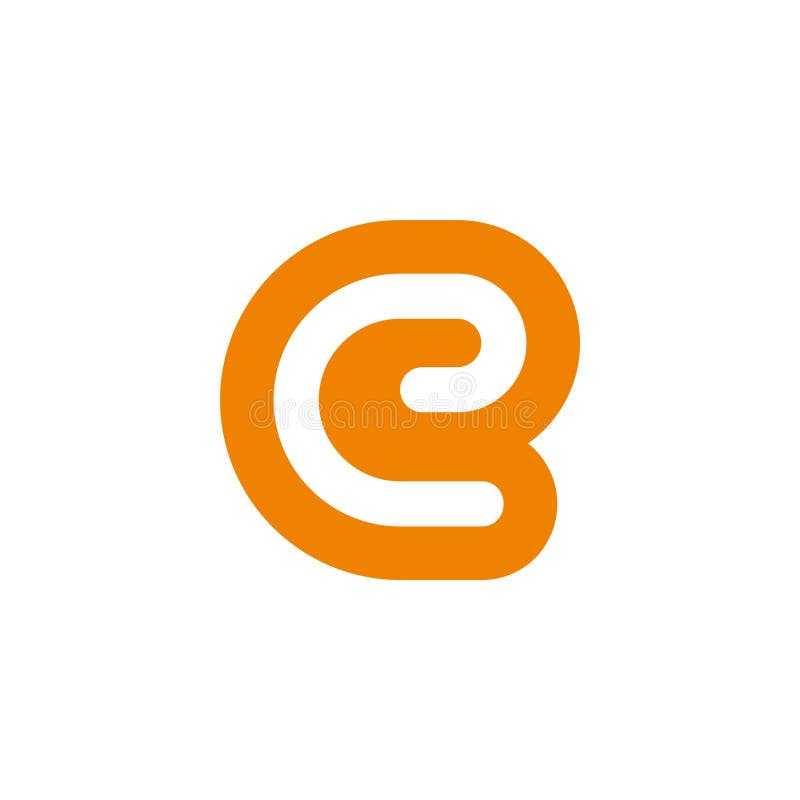 Letter E Outline Curves Cute Logo Vector Stock Vector - Illustration of ...