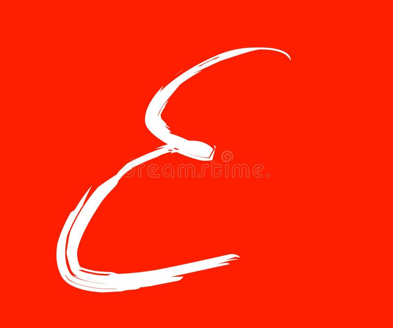 Letter E in Red stock illustration. Illustration of lamp - 136700753