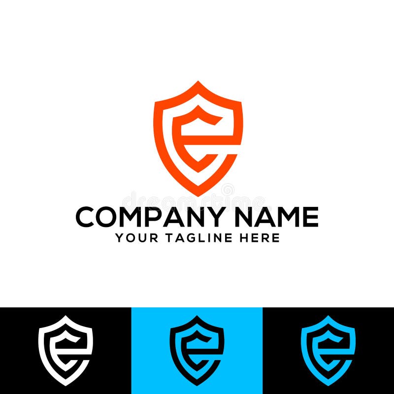 Letter E and Shield Vector Logo. Effective Logo Design Template ,Letter ...