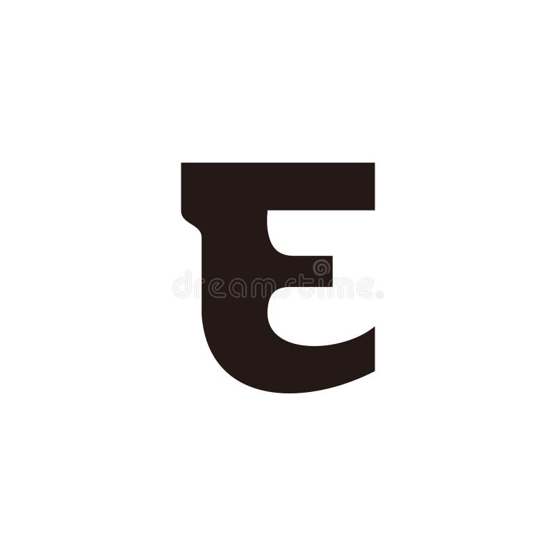 Letter E Simple Geometric Curves Logo Vector Stock Vector ...