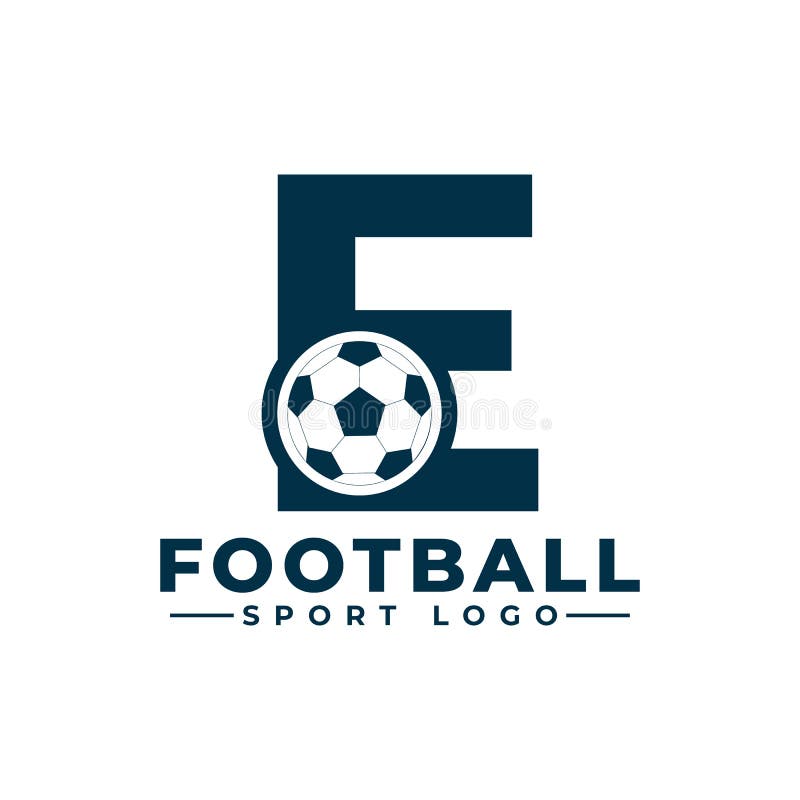 Letter E with Soccer Ball Logo Design. Vector Design Template Elements ...