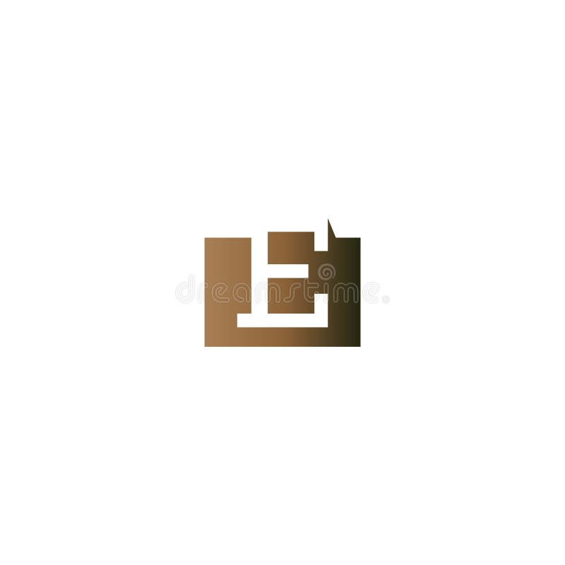 Letter E on the Square Icon Template Stock Vector - Illustration of ...