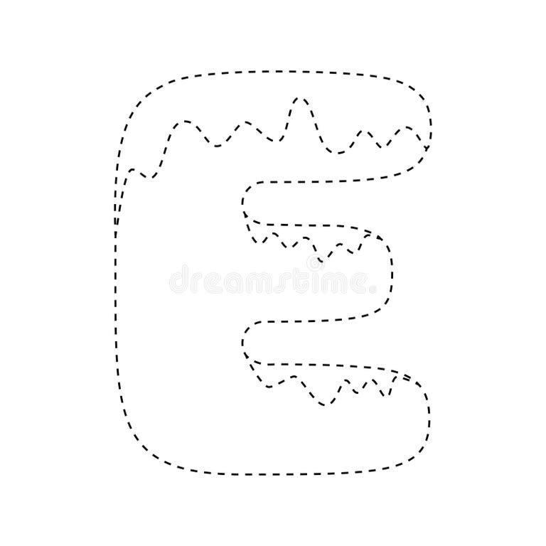 Letter E Tracing Worksheet Stock Illustrations – 227 Letter E Tracing ...