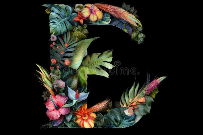 Tropical Letter E Stock Illustrations – 245 Tropical Letter E Stock ...