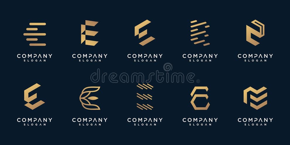 Letter E Vector Icon Logo Design with Creative Unique Style Premium ...