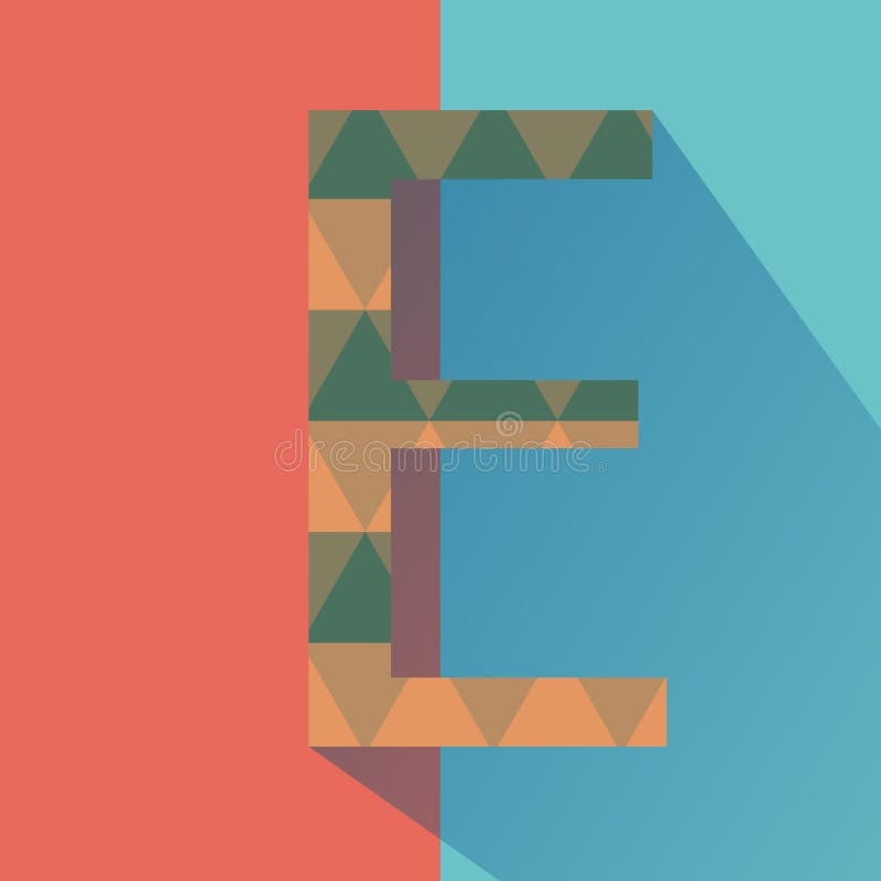 Letter E. Vector Illustration Decorative Design Stock Vector ...