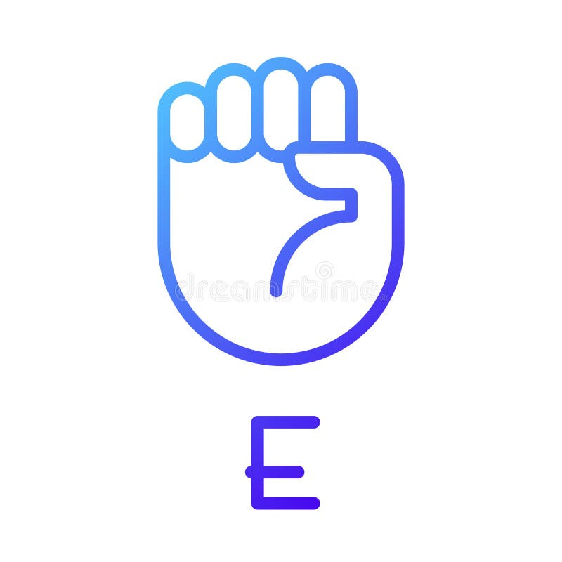 Letter E Sign Language Stock Illustrations – 312 Letter E Sign Language ...