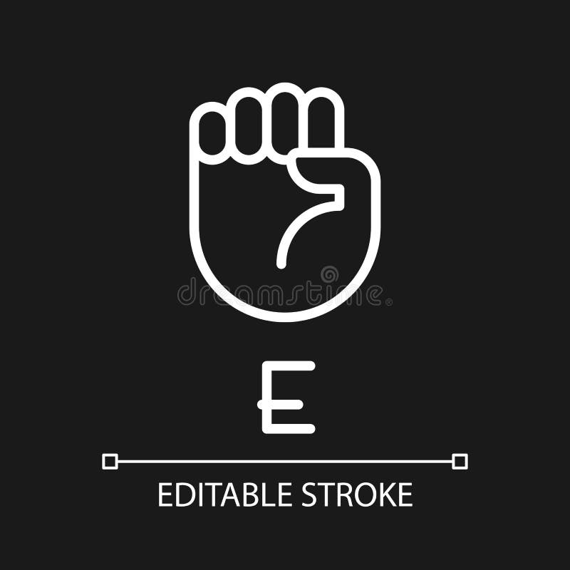 Letter E Sign Language Stock Illustrations – 312 Letter E Sign Language ...