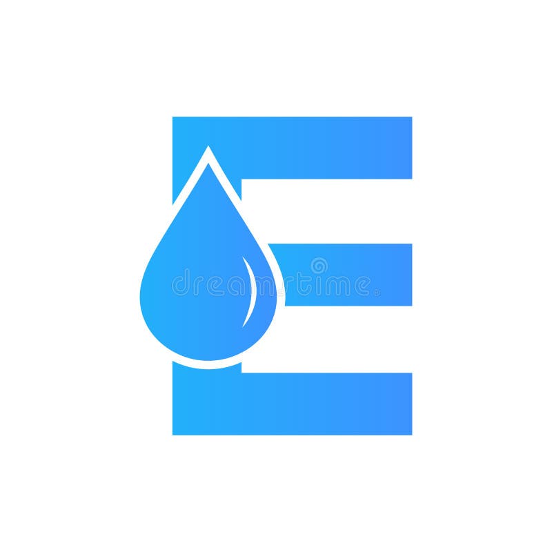 Letter E Water Logo Element Vector Template. Water Drop Logo Symbol ...