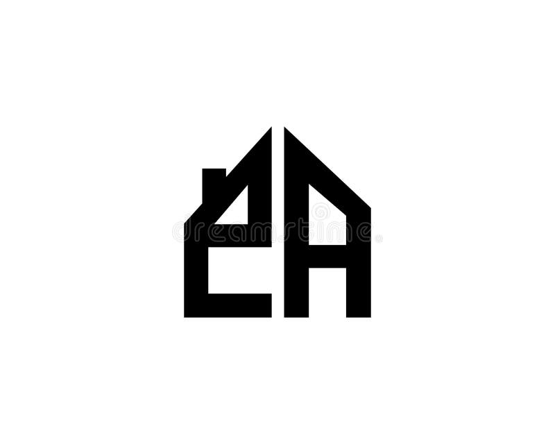 Letter EA, AE Simple Home Shape Logo Design. Stock Vector ...
