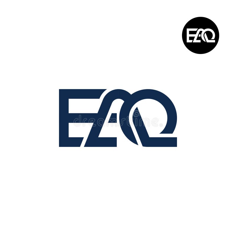 Letter EAQ Monogram Logo Design Stock Vector - Illustration of ...