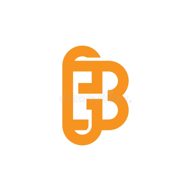 Letter Eb Loop Simple Overlap Logo Vector Stock Vector - Illustration ...
