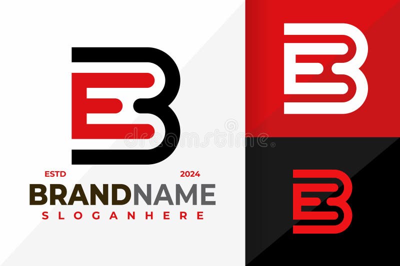 Letter EB Monogram Logo Design Vector Symbol Icon Illustration Stock ...
