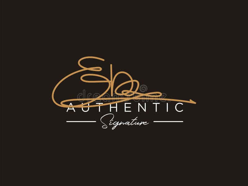 Letter EB Signature Logo Template Vector Stock Vector - Illustration of ...