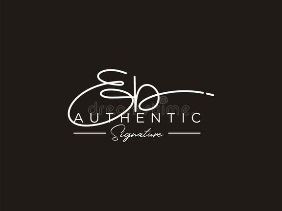 Letter EB Signature Logo Template Vector Stock Vector - Illustration of ...