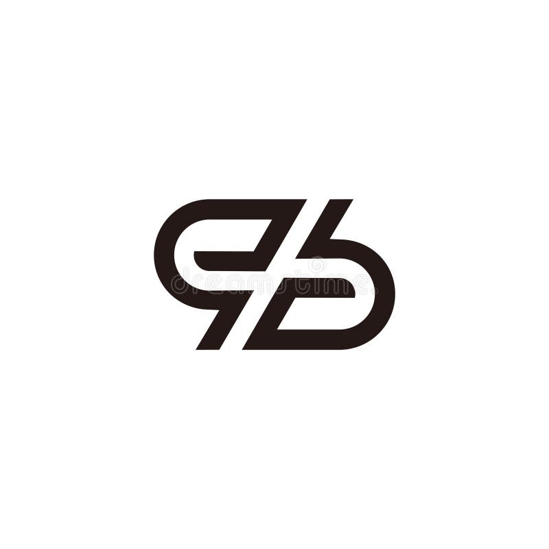 Letter Eb Simple Geometric Line Art Logo Vector Stock Vector ...