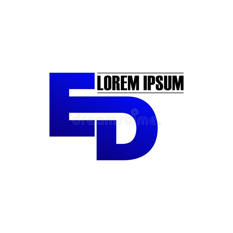 Letter Ed Monogram Logo Icon Design Vector. Stock Vector - Illustration ...