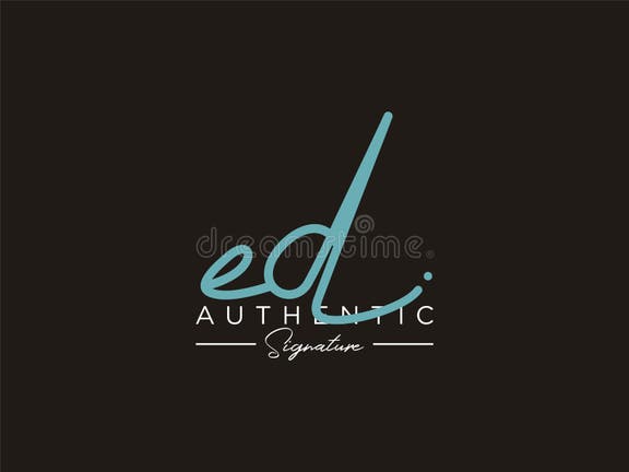 Letter ED Signature Logo Template Vector Stock Vector - Illustration of ...