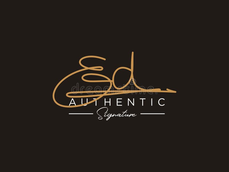 Letter ED Signature Logo Template Vector Stock Vector - Illustration of ...