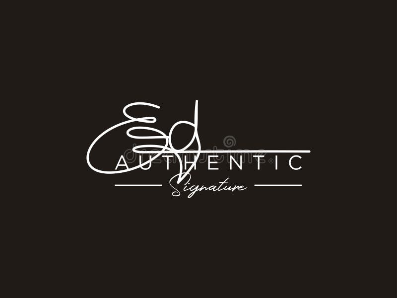 Letter ED Signature Logo Template Vector Stock Vector - Illustration of ...