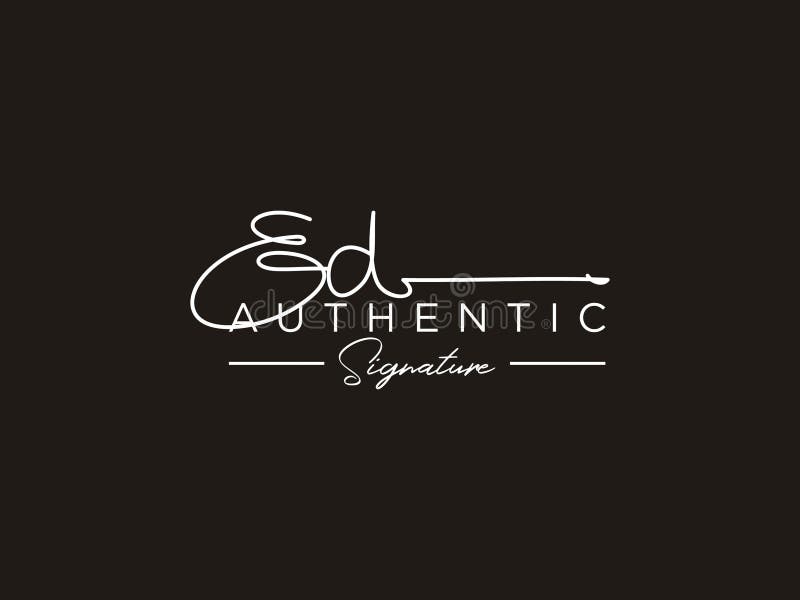 Letter ED Signature Logo Template Vector Stock Vector - Illustration of ...
