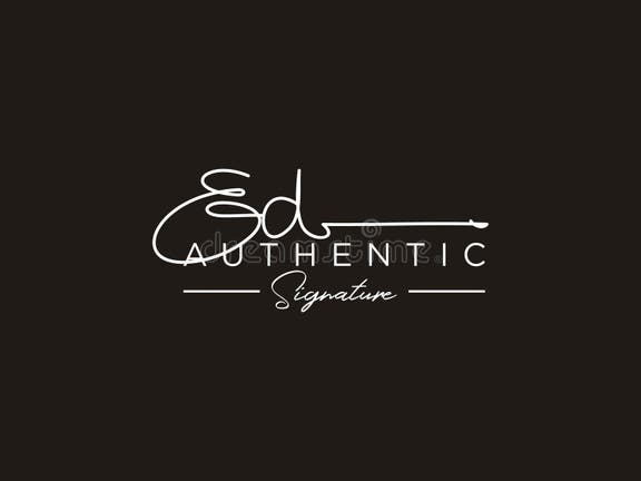 Letter ED Signature Logo Template Vector Stock Vector - Illustration of ...